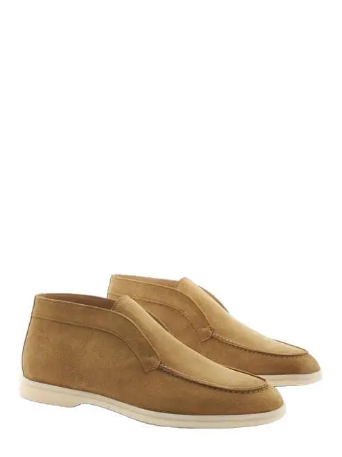 SCAROSSO Leonardo Ankle Boots - Beige - Suede