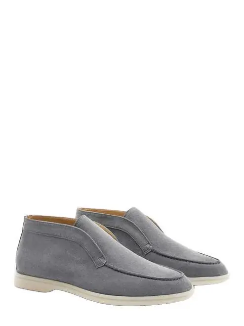 SCAROSSO Leonardo Ankle Boots - Grey - Suede