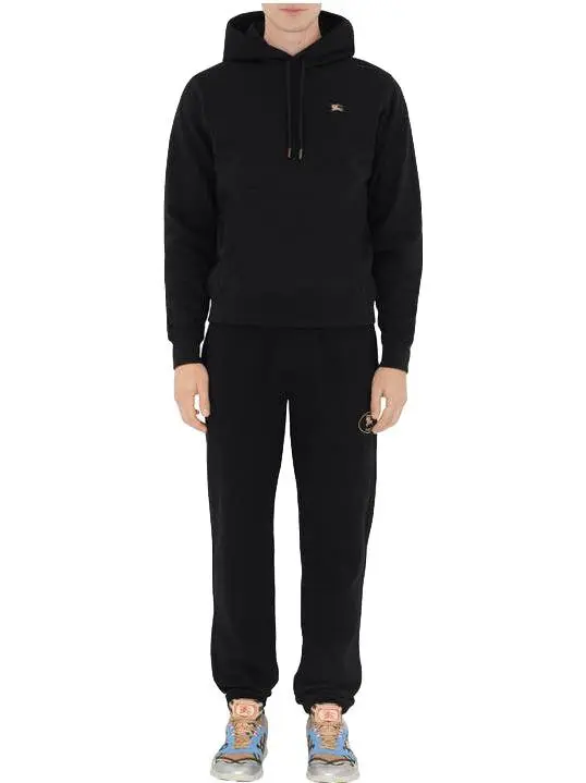 Burberry Knight Stamp Cotton Jogging Pants - Black
