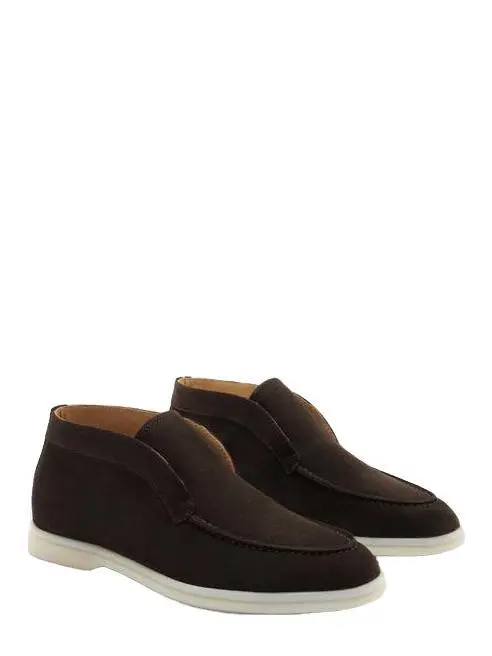 SCAROSSO Leonarda Ankle Boots - Brown - Suede