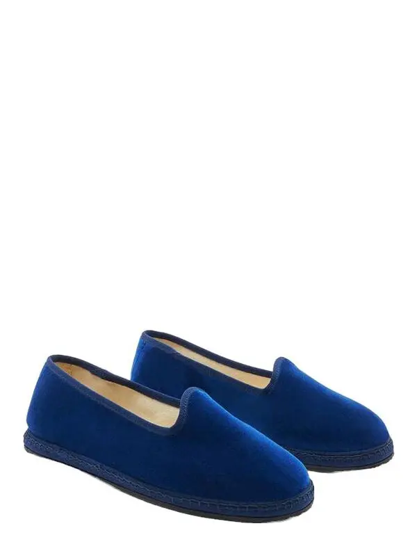 SCAROSSO Valentina Loafers - Blue - Velvet