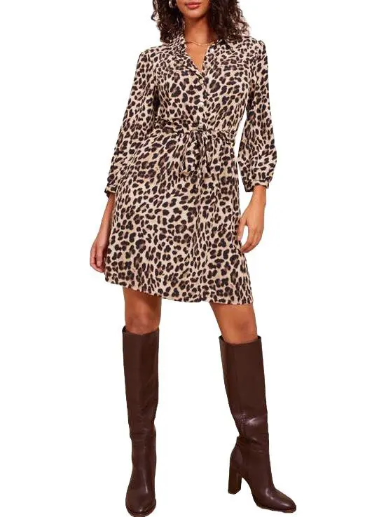 FRIENDS LIKE THESE Leopard Print Shirtdress - Brown