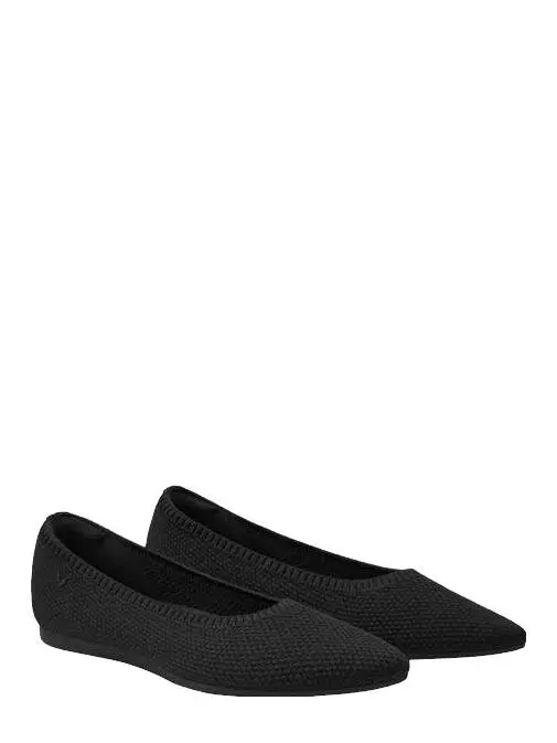 Vivaia Pointed-toe Ballet Flats - Black Mesh