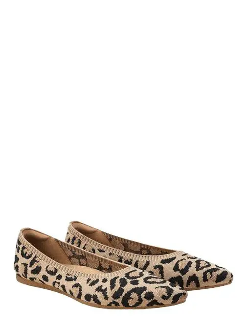 Vivaia Pointed-toe Ballet Flats - Dark Leopard