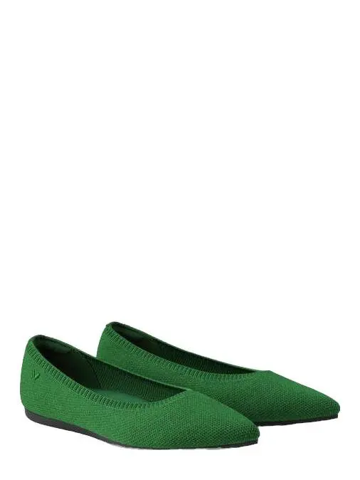 Vivaia Pointed-toe Ballet Flats - Forest Green