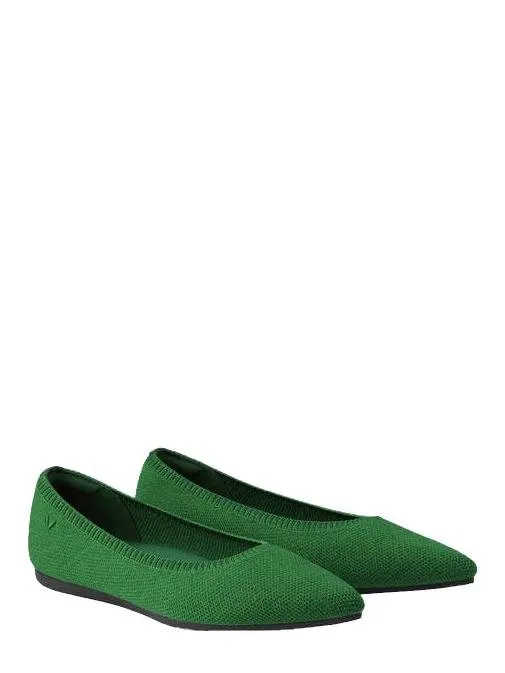 Vivaia Pointed-toe Ballet Flats - Forest Green