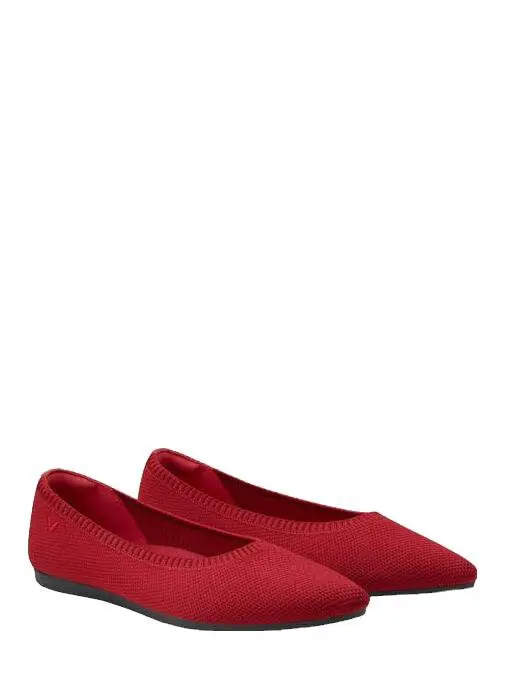 Vivaia Pointed-toe Ballet Flats - Ruby Red