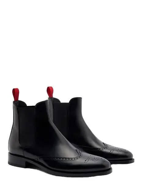 SCAROSSO Dario Chelsea Boots - Black Calf