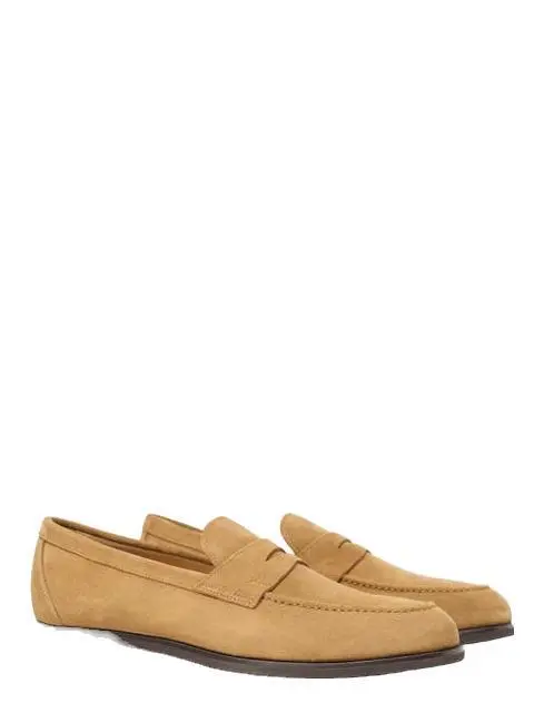SCAROSSO Renato Loafers - Tan - Suede