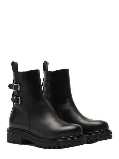 SCAROSSO Marianna Jodhpur Boots - Black - Calf