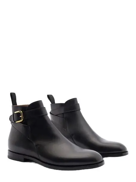 SCAROSSO Taylor Jodhpur Boots - Black - Calf