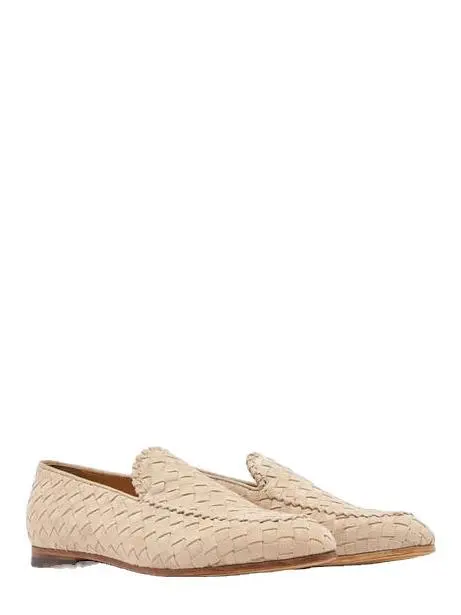 SCAROSSO Vittorio Woven Loafers - Sand - Suede