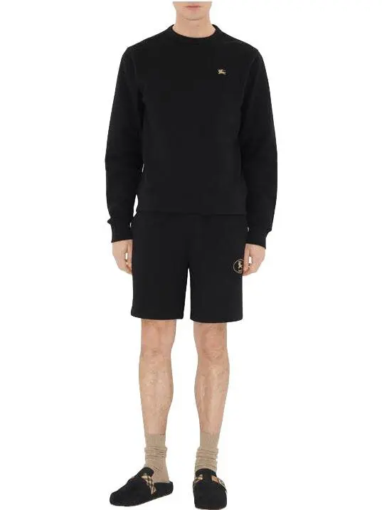 Burberry Knight Stamp Cotton Sweatshirt - Black