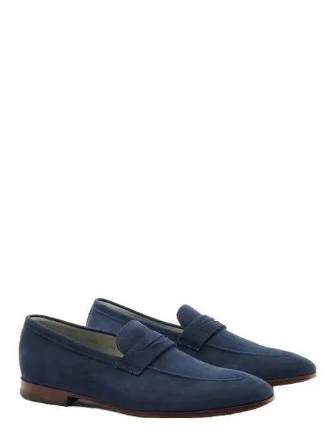 SCAROSSO Marzio Loafers - Dark Blue Suede