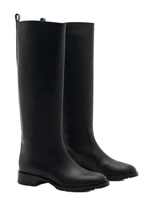 SCAROSSO Sofia Knee-high Boots - Black - Calf