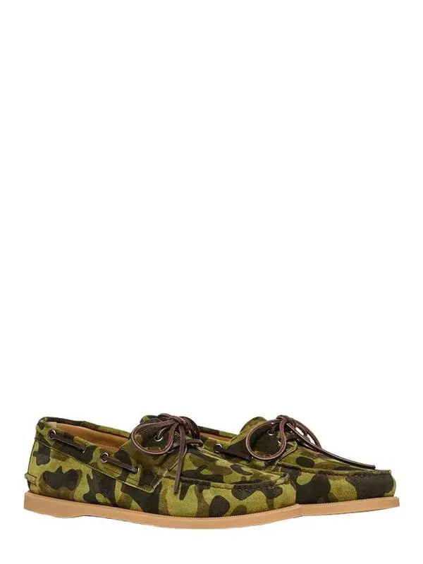 SCAROSSO Boat Shoes - Camouflage - Suede