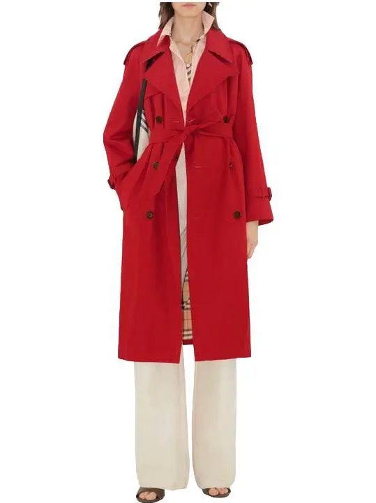 Burberry Long Castleford Trench Coat - Currant