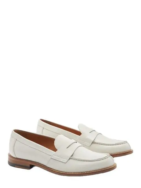 SCAROSSO Harper Loafers - White - Calf Leather