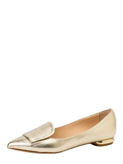 BELLS & BECKS Lia Pointed Toe Loafer - Gold