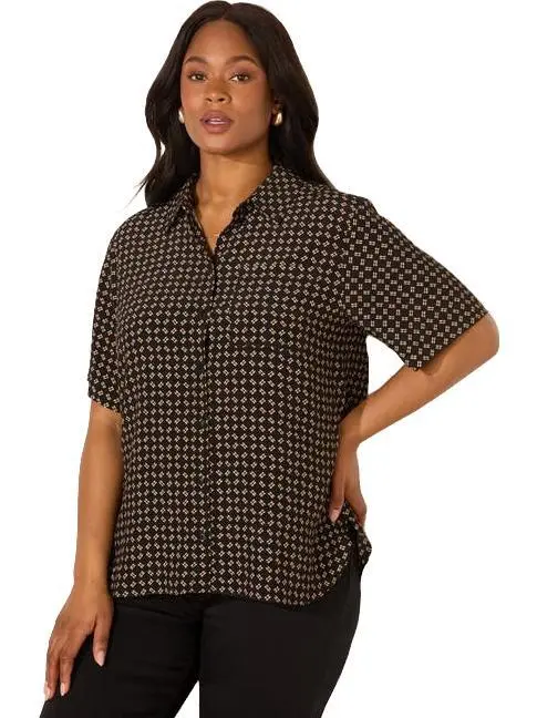 LIVE UNLIMITED Viscose Shirt - Geo Print