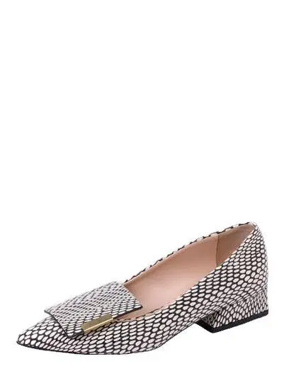 BELLS & BECKS Allegra Pointed-toe Flat - Black And White