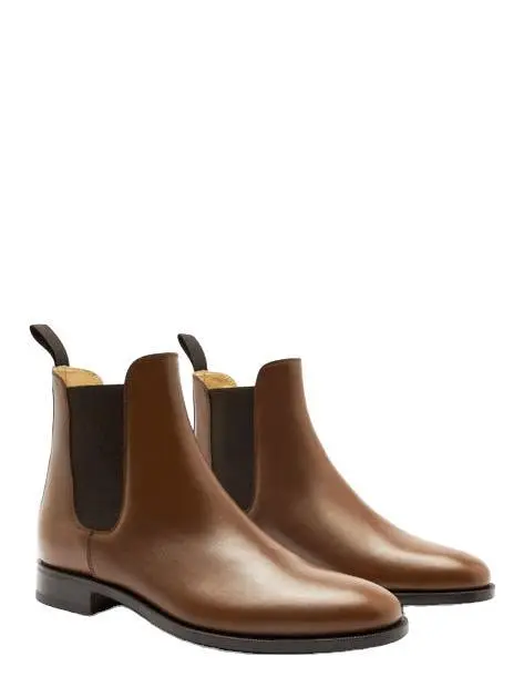 SCAROSSO Giancarlo Chelsea Boots - Chestnut Calf