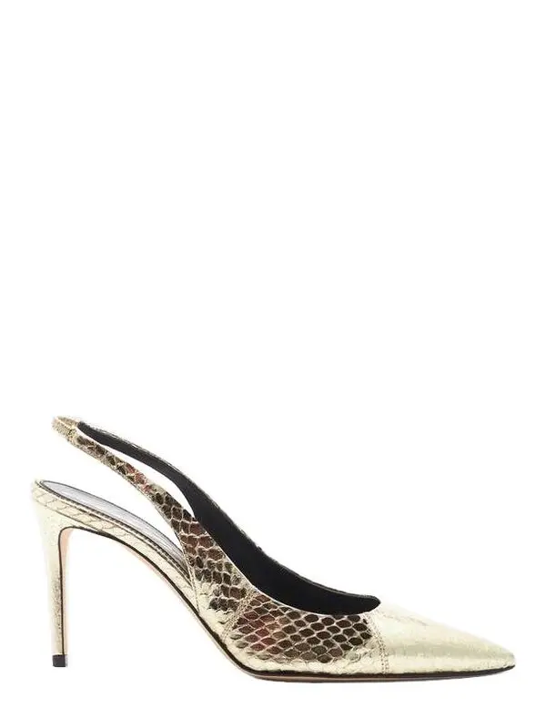 SCAROSSO Sutton Slingback Pumps - Gold - Elaphe