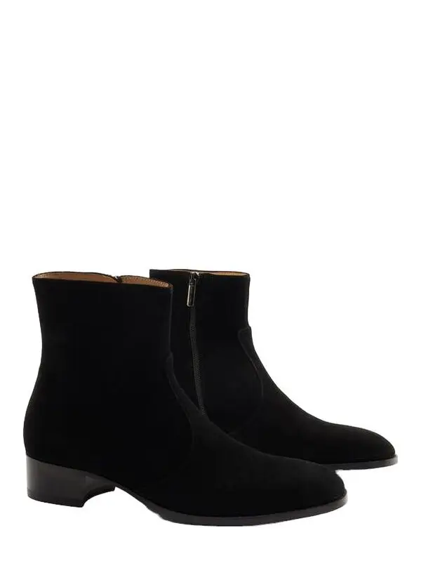 SCAROSSO Warren Ankle Boots - Black - Suede
