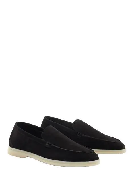 SCAROSSO Ludovica Loafers - Black Edit - Suede
