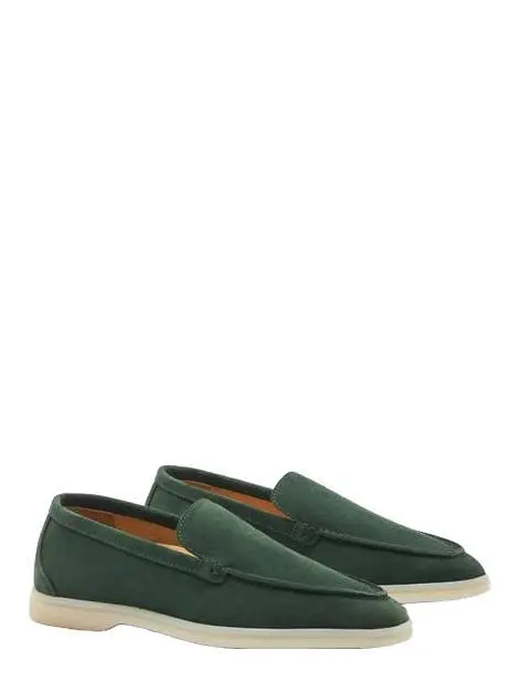 SCAROSSO Ludovica Loafers - Green - Suede