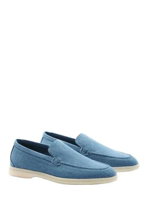 SCAROSSO Ludovica Loafers - Light Blue - Denim