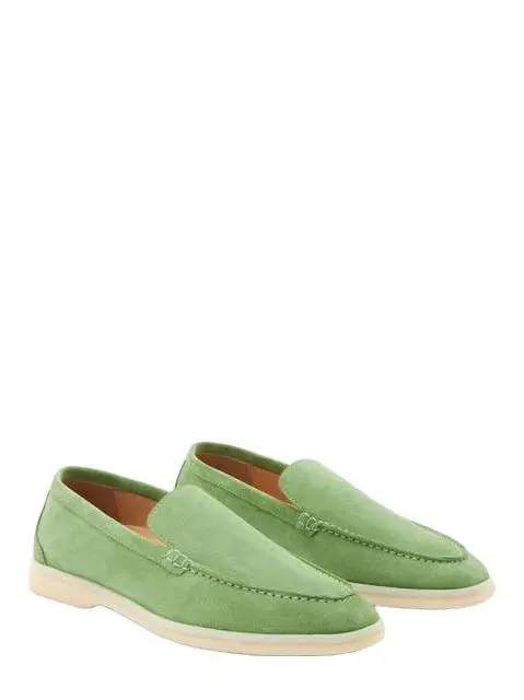 SCAROSSO Ludovica Loafers - Light Green - Suede