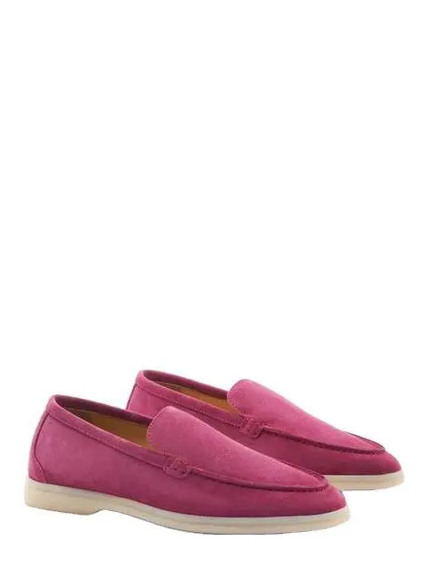 SCAROSSO Ludovica Loafers - Maroon - Suede