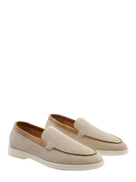 SCAROSSO Ludovica Loafers - Sand & Beige - Suede