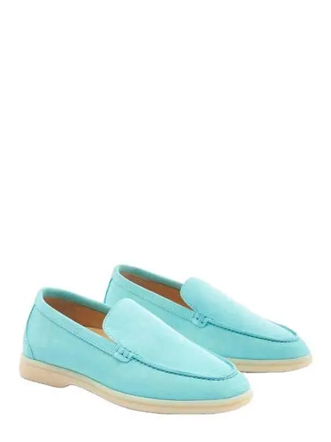 SCAROSSO Ludovica Loafers - Turquoise - Suede