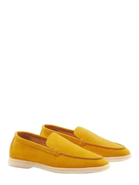 SCAROSSO Ludovica Loafers - Yellow - Suede