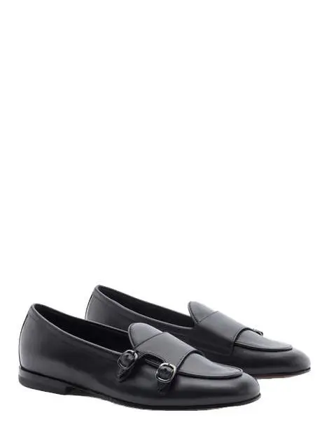 SCAROSSO Virginia Loafers - Black - Calf Leather