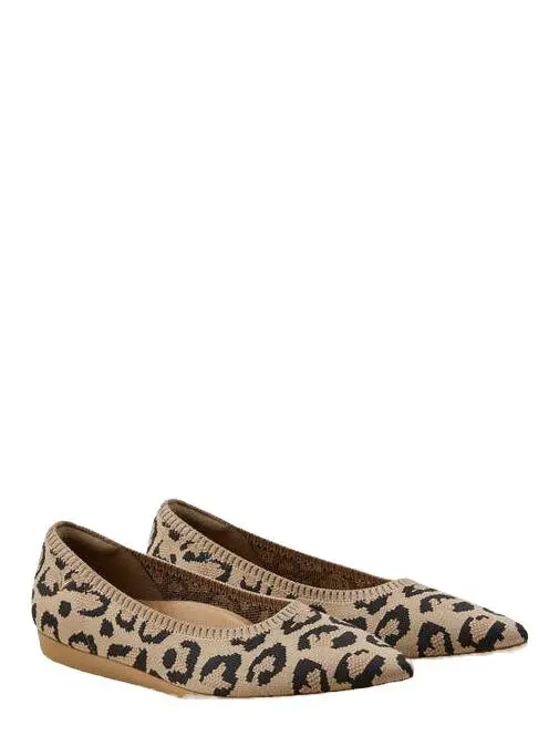 Vivaia Pointed-toe Ballet Flats - Dark Leopard