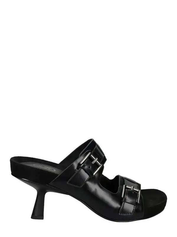 Ash 70mm Sculpted Heel Sandals - Black