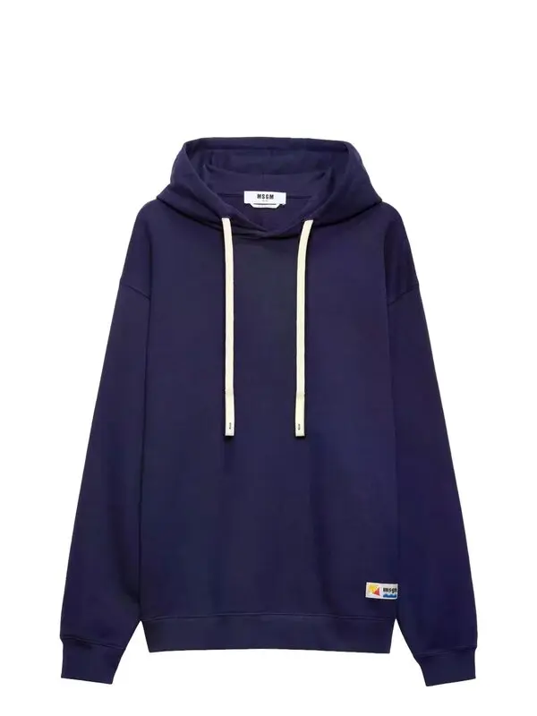 MSGM Cotton Hoodie - Blue