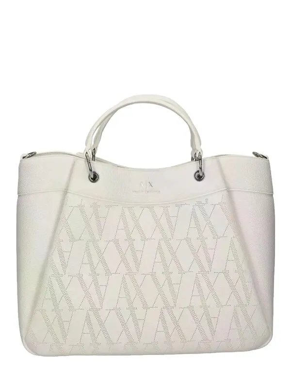 Armani Exchange Monogram-pattern Tote Bag - White