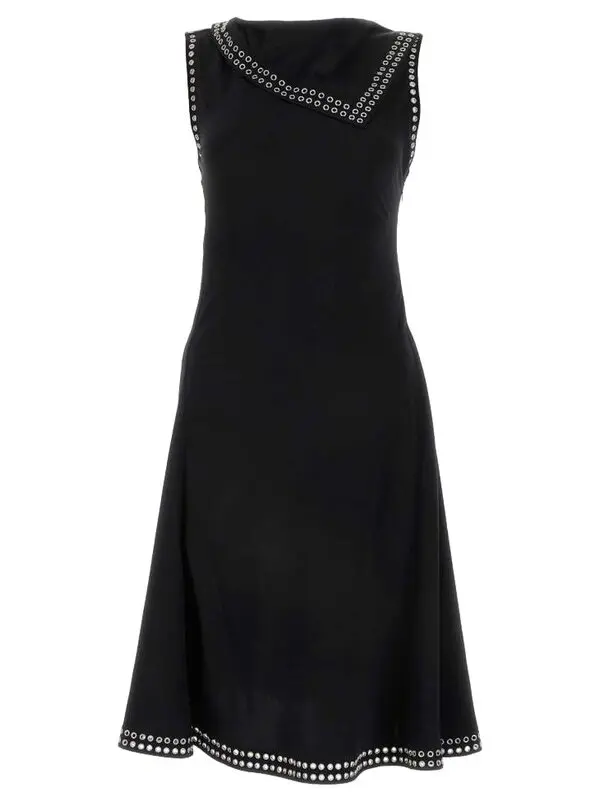 Burberry Sleeveless Viscose Dress - Black