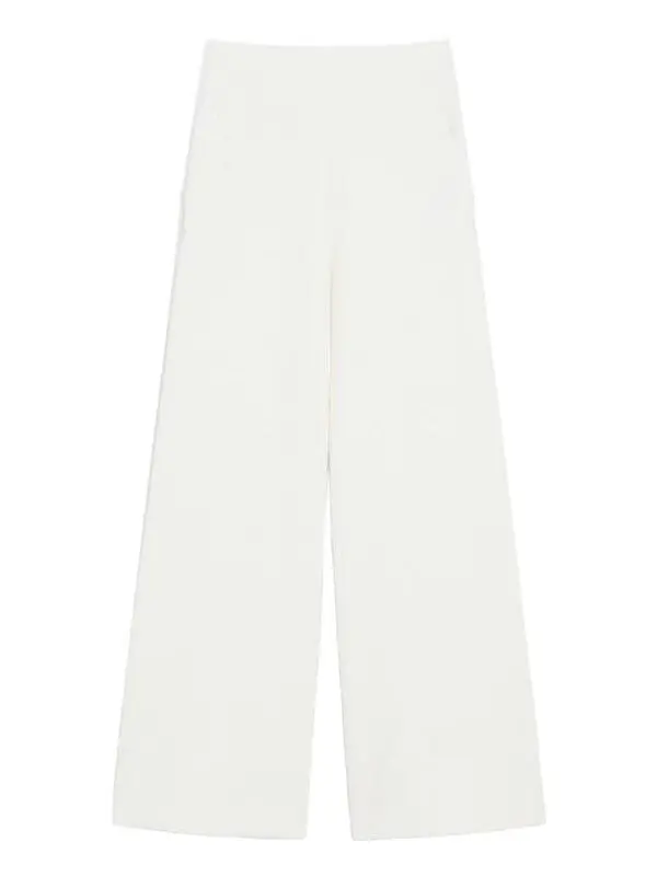 Max Mara Flared Technical Jersey Pants - White
