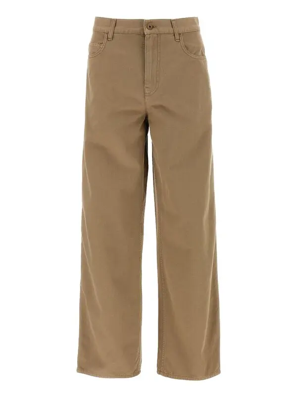Burberry 5-pocket Cotton Canvas Pants - Beige