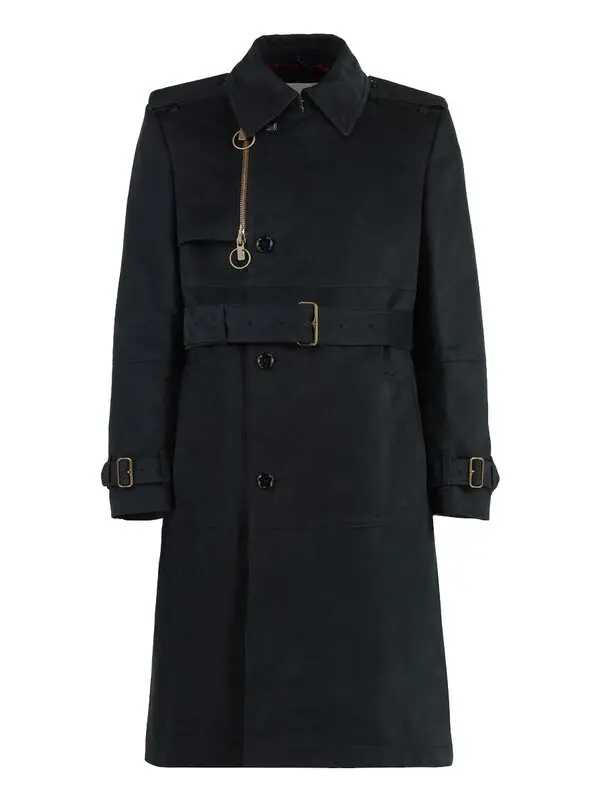 Burberry Cotton Blend Trench Coat - Black