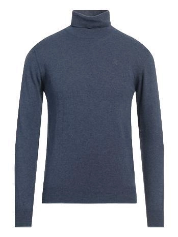 BERNA Turtleneck Knit Top - Navy