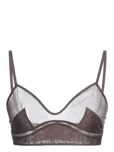 LOW CLASSIC Organza Crop Top - Brown