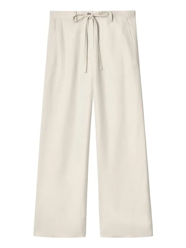 Cos Tie-detail Wide-leg Trousers - Beige