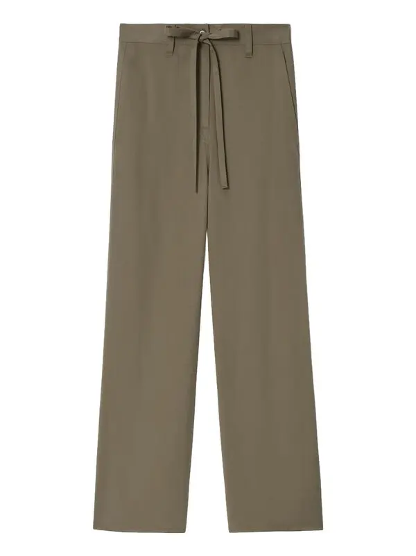 Cos Tie-detail Wide-leg Trousers - Green