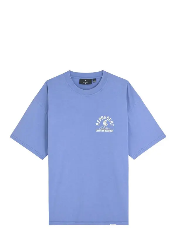 REPRESENT Competition Logo-printed Cotton T-shirt - Blue